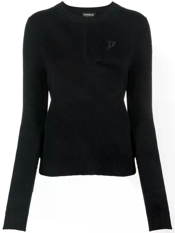 DONDUP Logo-patch Round-neck Jumper