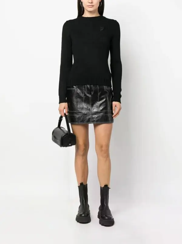 DONDUP Logo-patch Round-neck Jumper