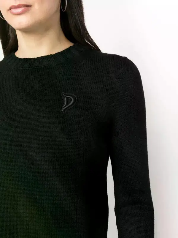 DONDUP Logo-patch Round-neck Jumper