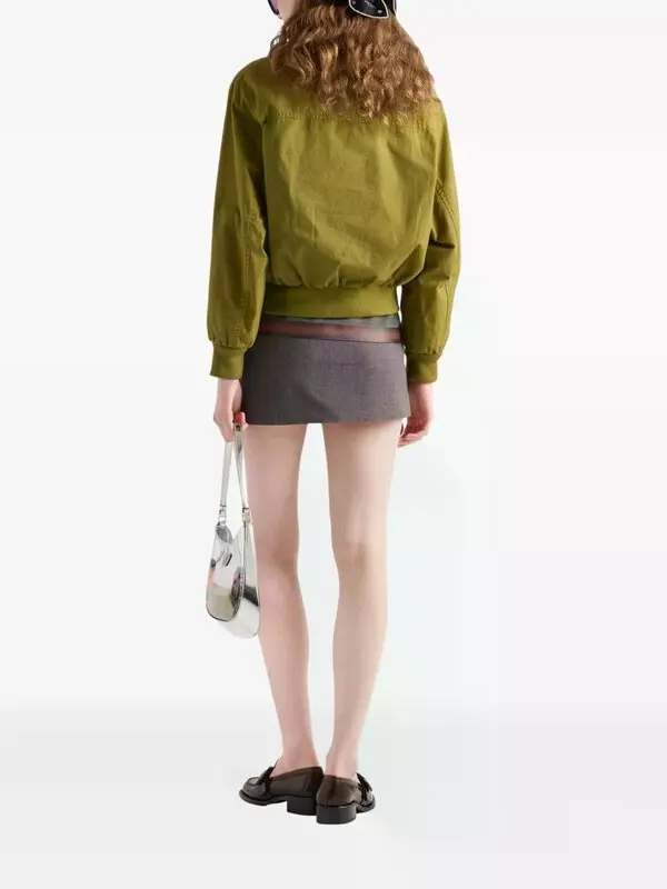 Prada 3d Printed Belted Mini Skirt