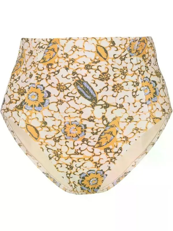 Ulla Johnson Zahara Citrus-print Bikini Bottoms