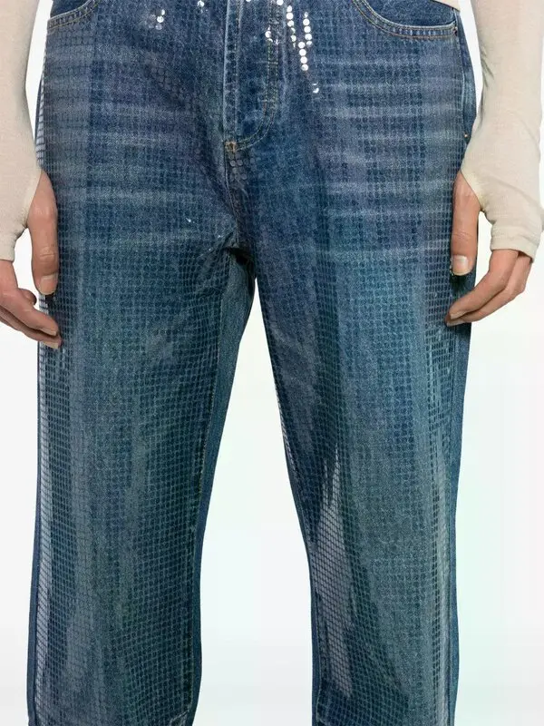 GROUND ZERO Sequin-embellished Jeans