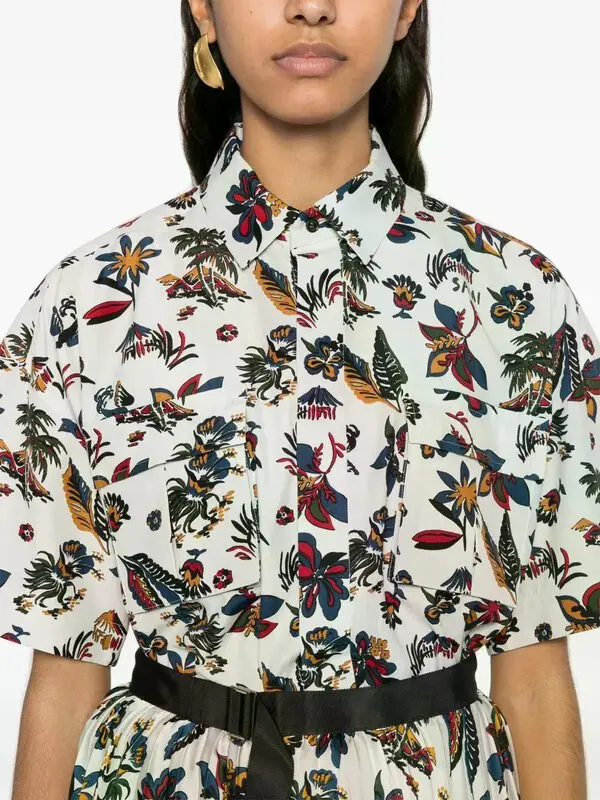 Sacai Floral-print Shirt