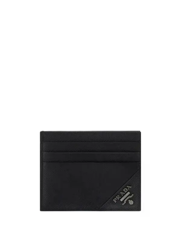 Prada Saffiano Leather Card Holder - Black