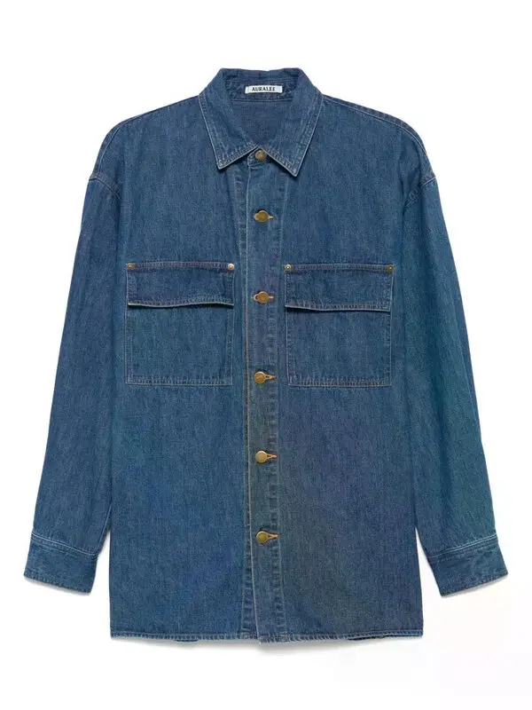 Auralee Selvedge Denim Shirt - Blue