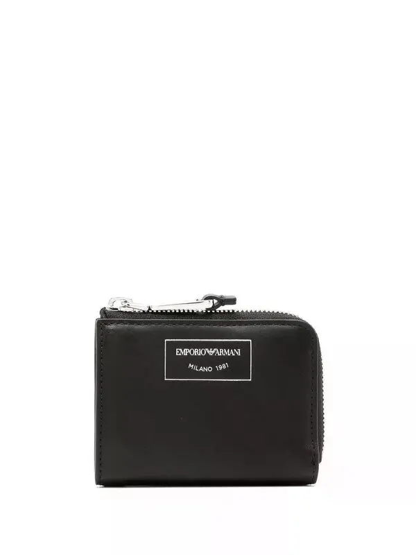 Emporio Armani Zip-around Small Wallet - Black