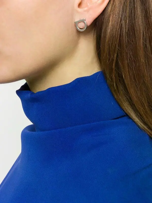 FERRAGAMO Gancini Stud Earrings - Metallic