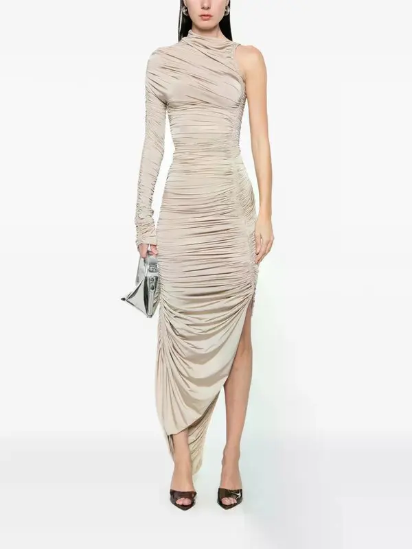 MUGLER Asymmetrical Maxi Dress
