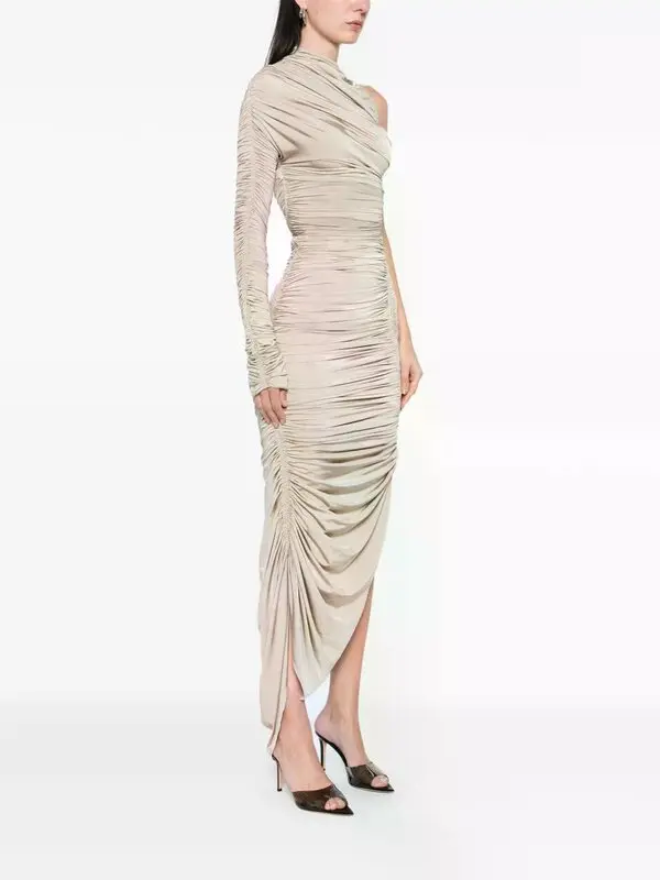 MUGLER Asymmetrical Maxi Dress