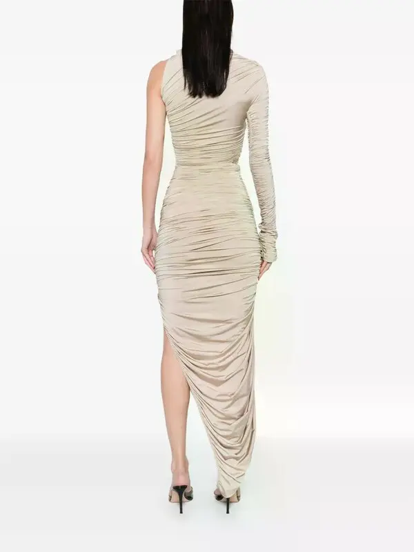 MUGLER Asymmetrical Maxi Dress