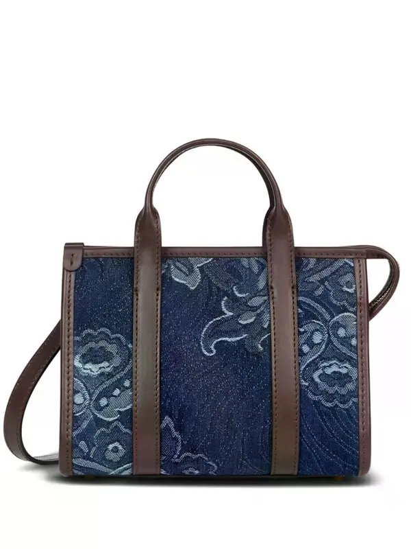 Etro Floral-jacquard Denim Tote Bag
