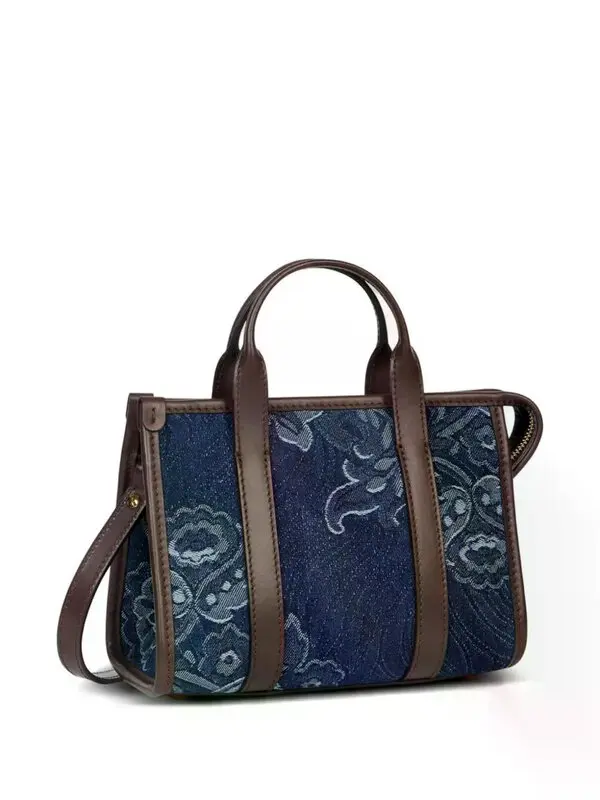 Etro Floral-jacquard Denim Tote Bag