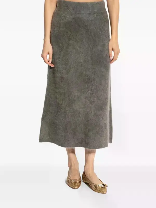 LISA YANG Asta Midi Skirt - Grey