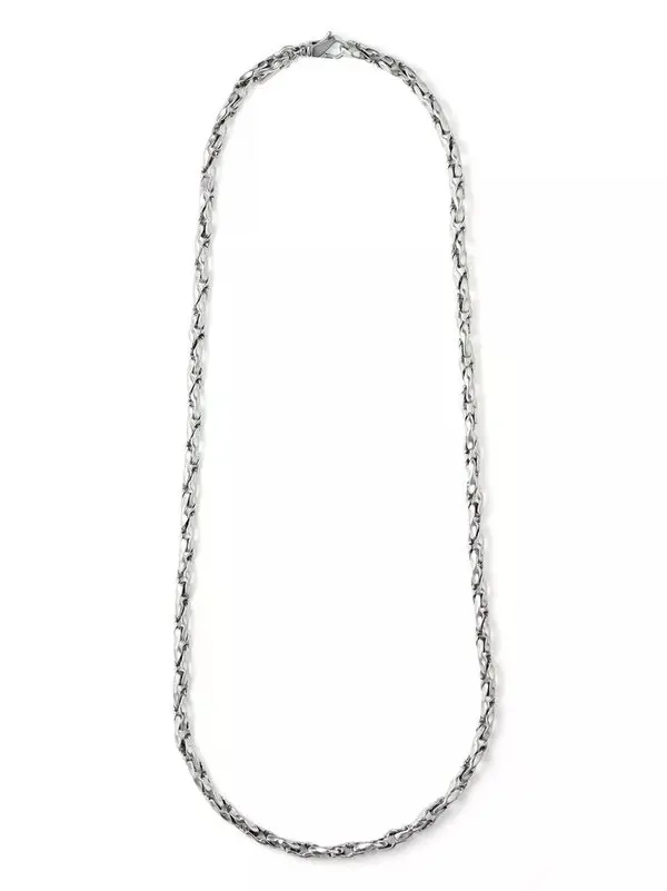 Emanuele Bicocchi Hammered-chain Necklace - Silver
