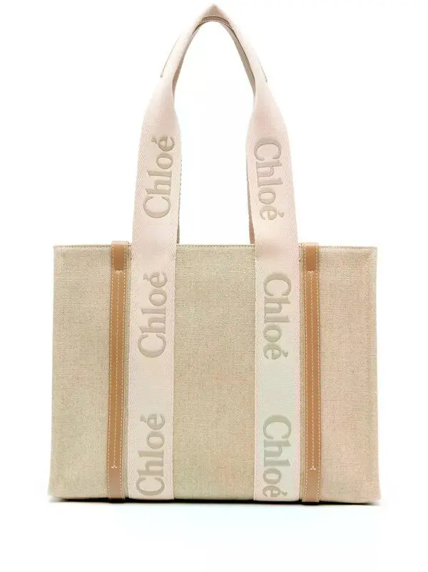 Chloé Medium Woody Tote Bag - Neutrals