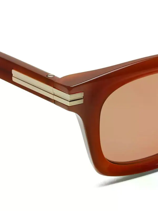 Zegna Rectangular Frame Sunglasses