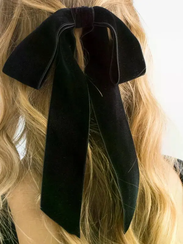 JENNIFER BEHR Velvet Headpiece With Bow Detail