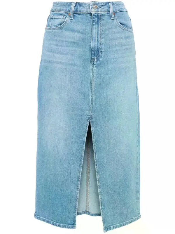 Paige Angela Denim Midi Skirt