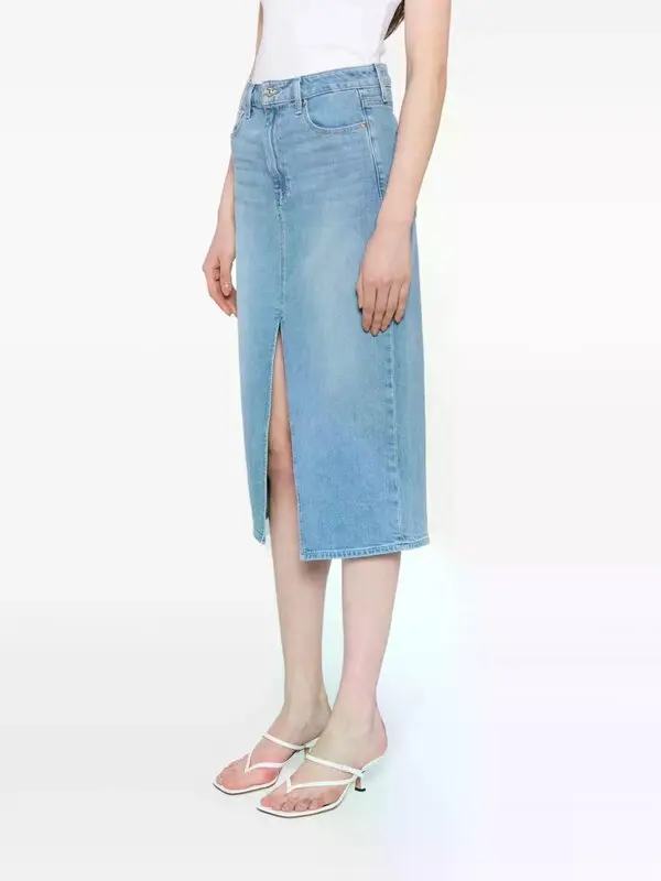 Paige Angela Denim Midi Skirt
