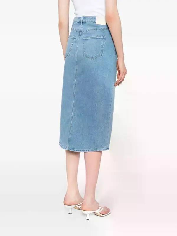 Paige Angela Denim Midi Skirt