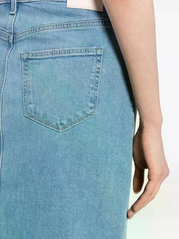 Paige Angela Denim Midi Skirt