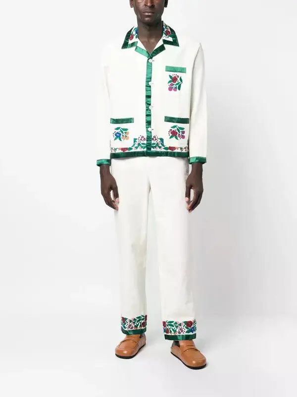 BODE Embroidered-hem Trousers