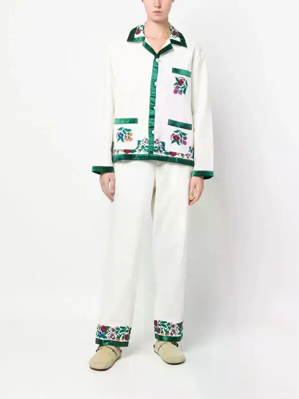 BODE Embroidered-hem Trousers
