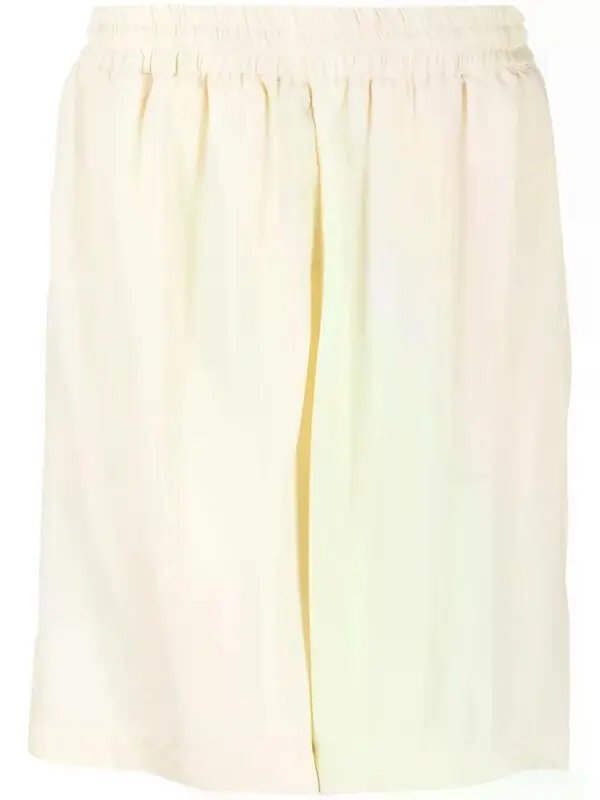 BONSAI Elasticated-waistband Wool Bermuda Shorts - Neutrals
