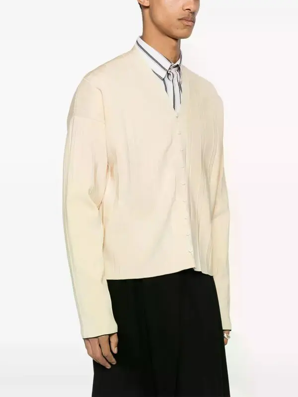 Jacquemus Pleated Ribbed Cardigan