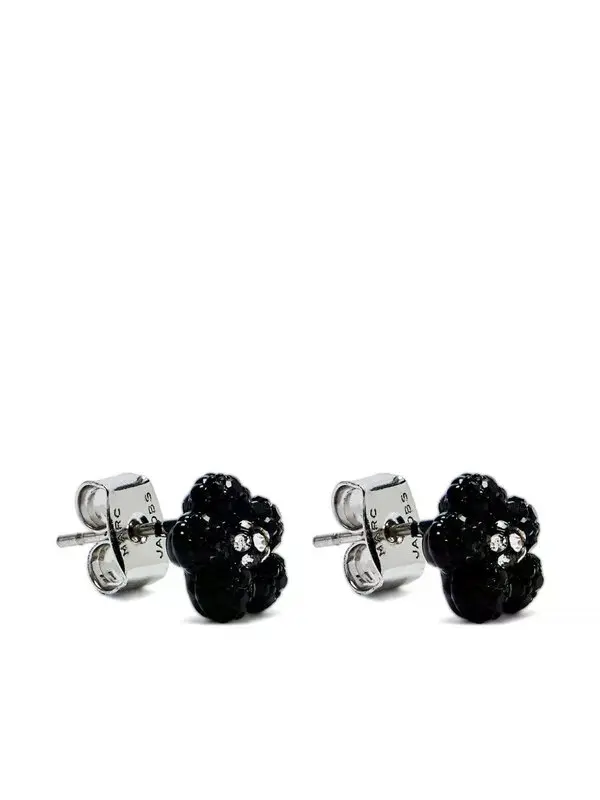 Marc Jacobs Daisy Pavé Earrings - Silver