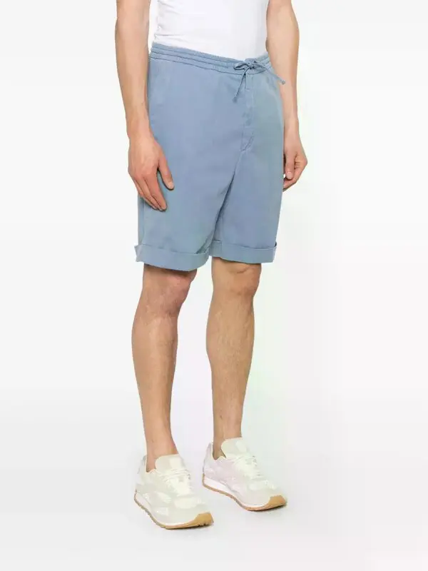 Canali Drawstring-waistband Shorts - Blue