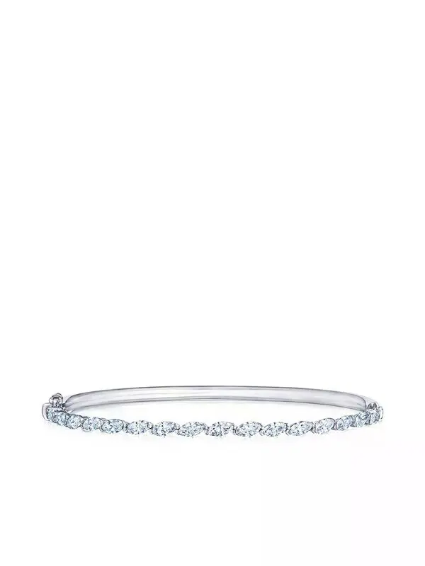 Kwiat 18kt White Gold Diamond Bangle - Silver