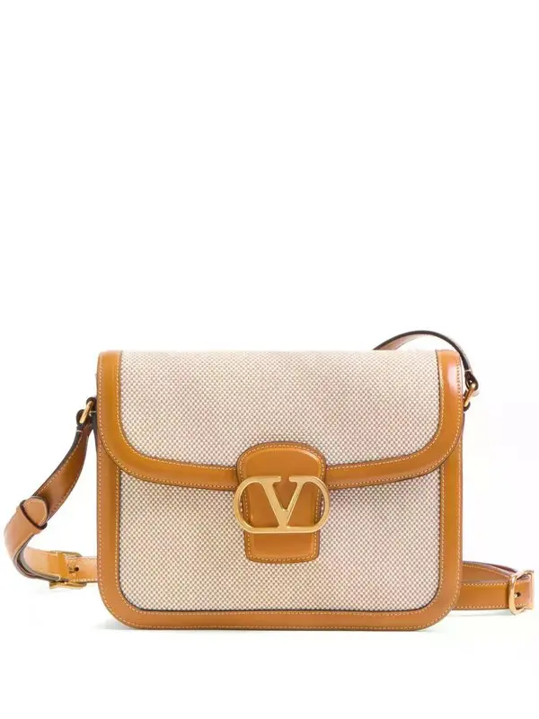 Valentino Garavani 9to5 Canvas Shoulder Bag - Neutrals