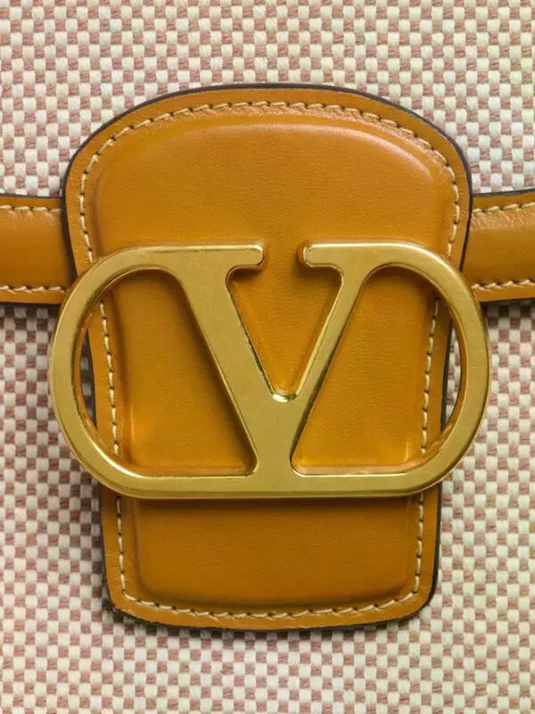 Valentino Garavani 9to5 Canvas Shoulder Bag - Neutrals