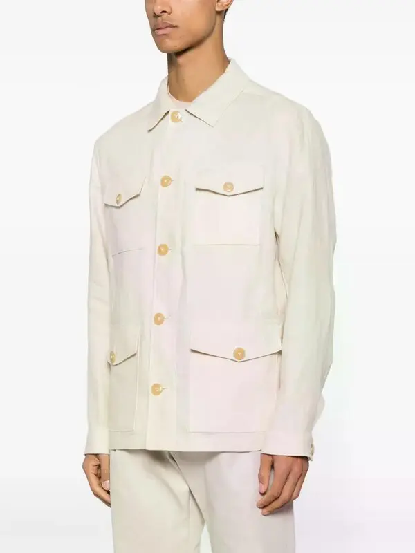 Canali Linen Shirt Jacket