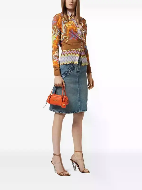 Versace Tag Bowling Mini Bag - Orange