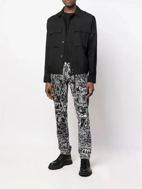 Philipp Plein All-over Graphic-print Jeans