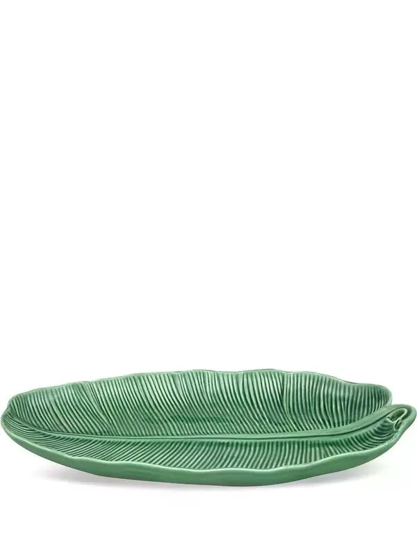 BORDALLO PINHEIRO Folhas Banana Leaf Dish - Green