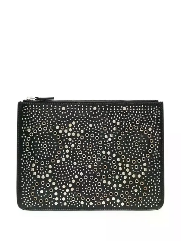 10 CORSO COMO Studded Leather Wallet - Black