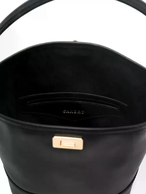 Sandro Mini Tangoso Bucket Bag - Black