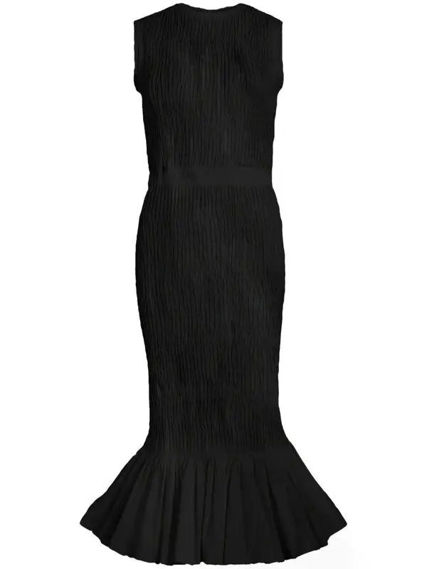 PATOU Smocked Midi Dress