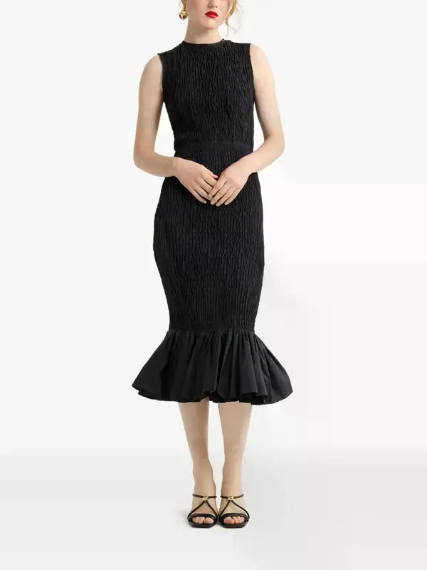 PATOU Smocked Midi Dress