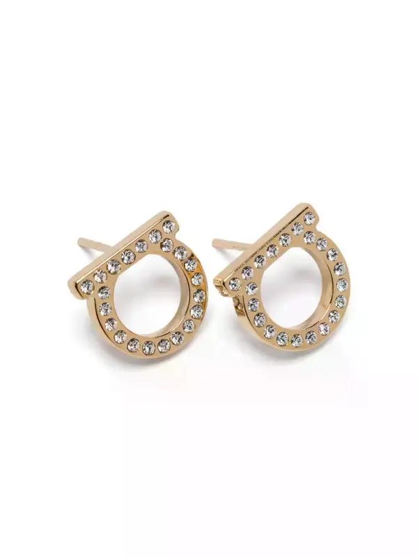 FERRAGAMO Gancini Crystal-embellished Earrings