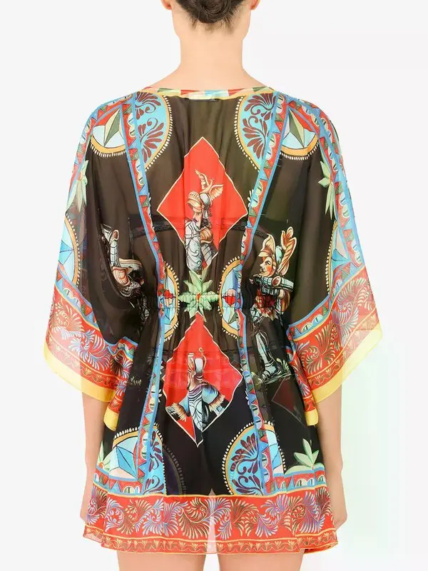 Dolce & Gabbana Carretto-print Chiffon Kaftan