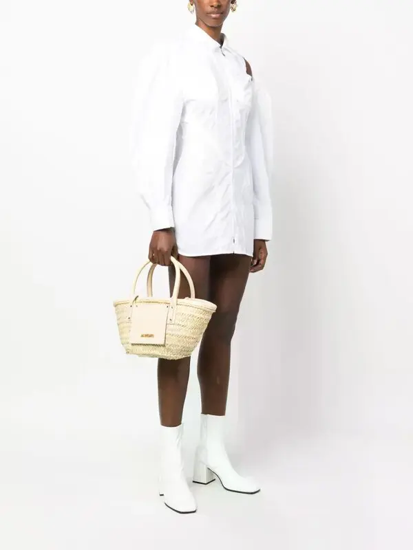 Jacquemus Soli Tote Raffia Bag - Neutrals