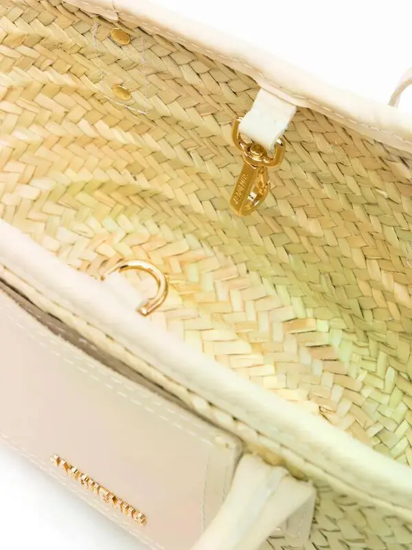 Jacquemus Soli Tote Raffia Bag - Neutrals