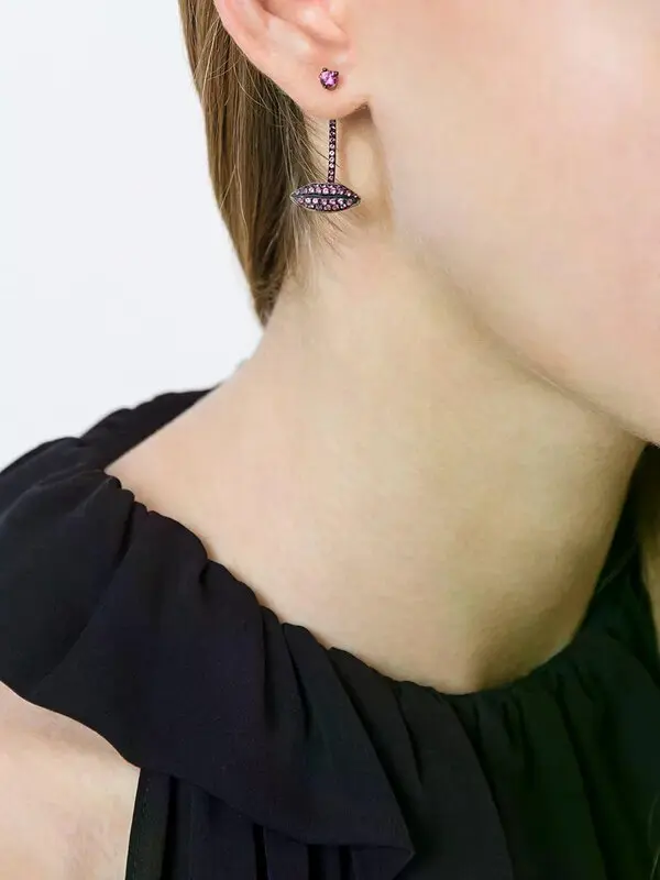 Delfina Delettrez 18kt Gold Lips Piercing Sapphire Earring