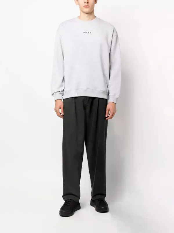 RÓHE Logo-print Long-sleeve Sweatshirt