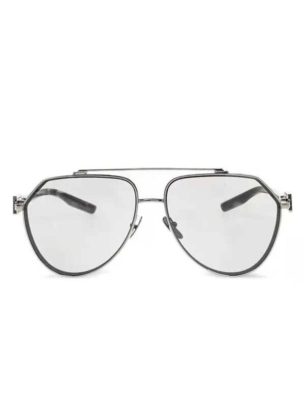 Dolce & Gabbana Logo-plaque Sunglasses - Silver