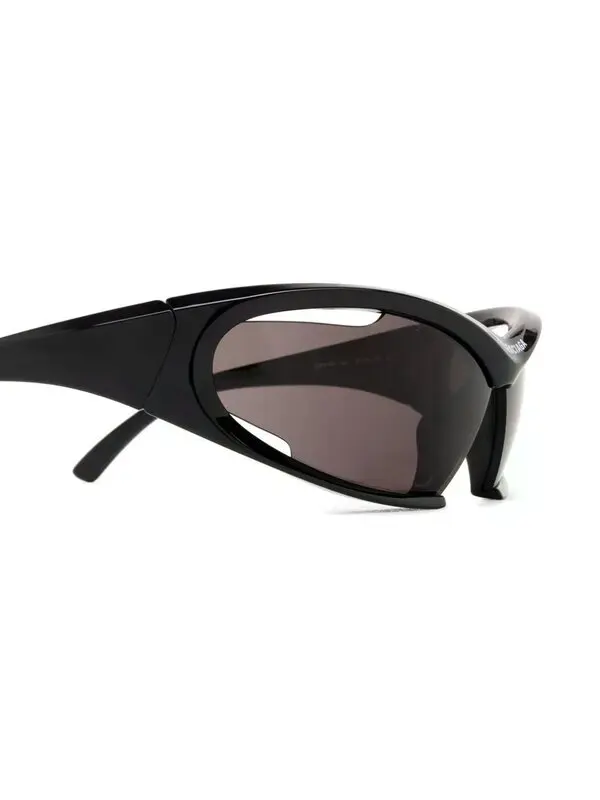 Balenciaga Dynamo Oval-frame Sunglasses - Black